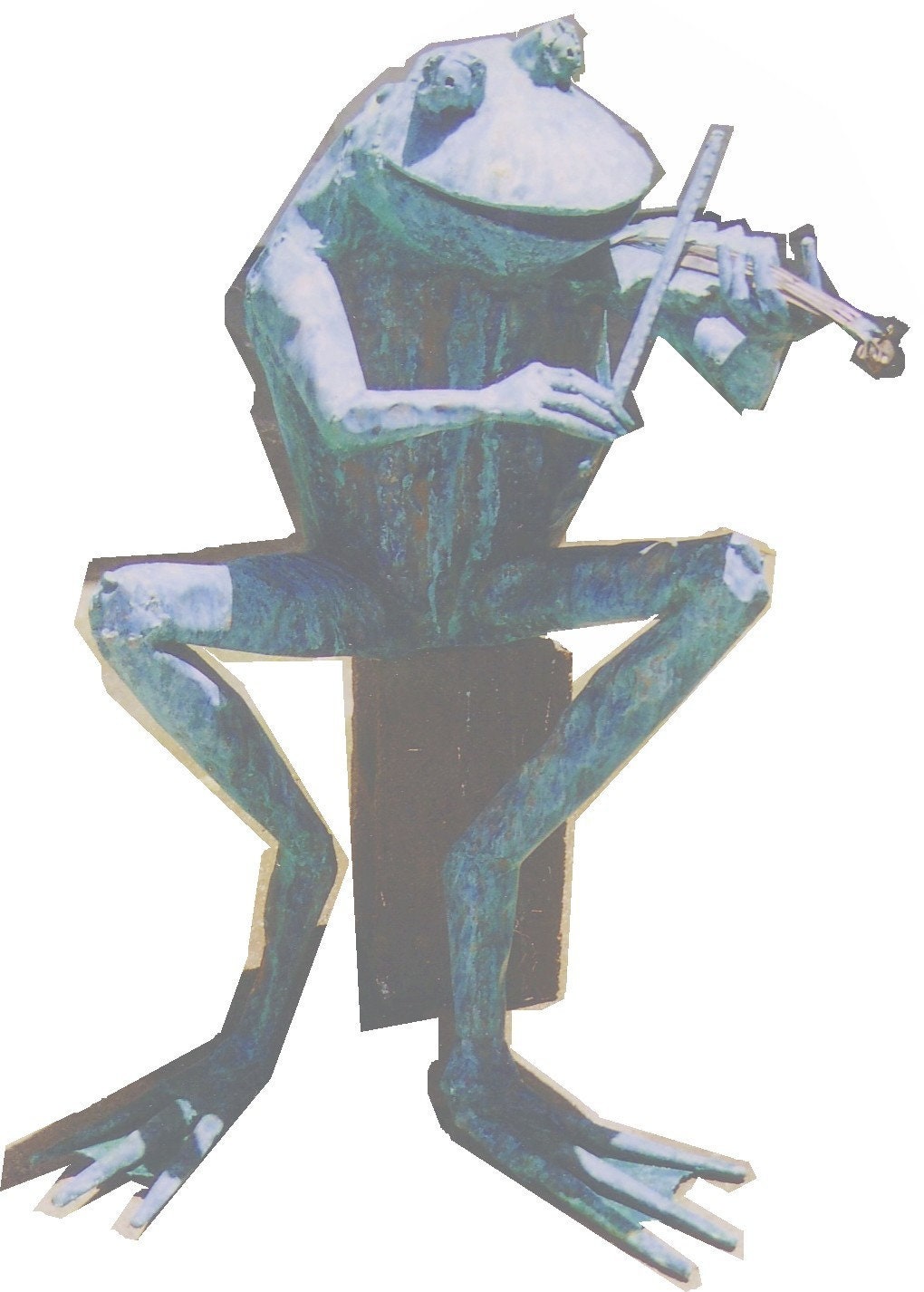 Human Sized Copper Frog Playing Fiddle/violin - Etsy