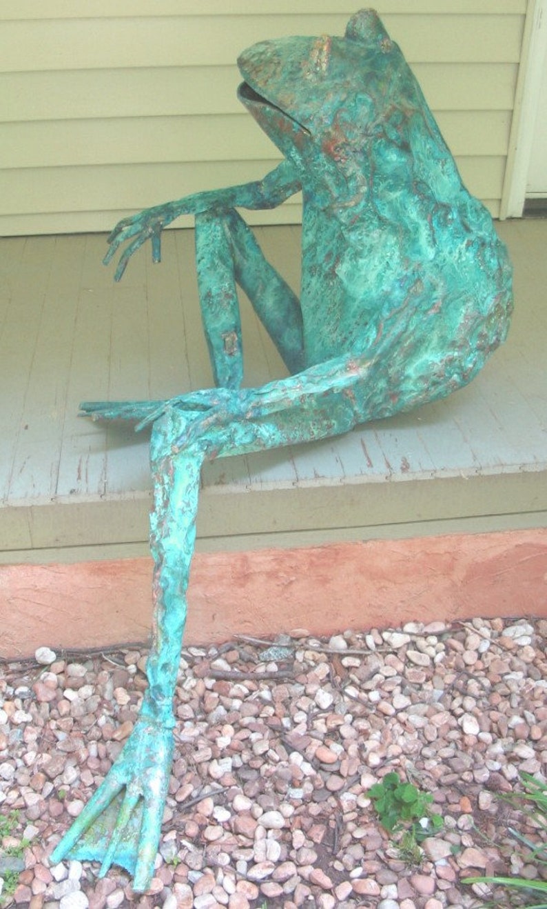 Human Sized Copper Frog With Leg Dangling, by Beau Smith - Etsy