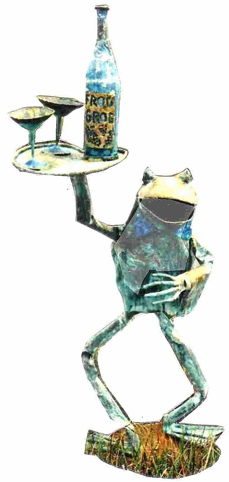 Waiting Tables Frog Sculpture Copper and Bronze by Beau Smith - Etsy