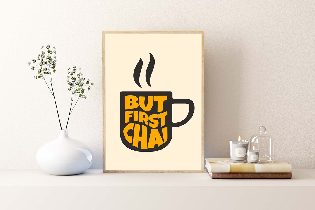 Indian Chai Poster Desi Quirky Chai Quote Digital File Marathi Wall Art ...