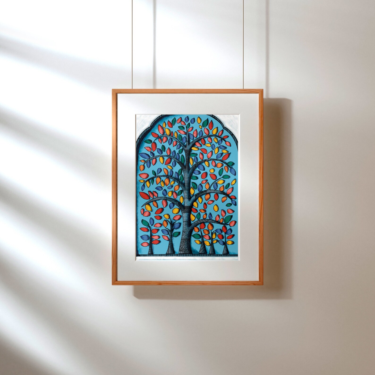 Gond Style Painting | Indian Folk Art | Whimsical Tree Painting ...