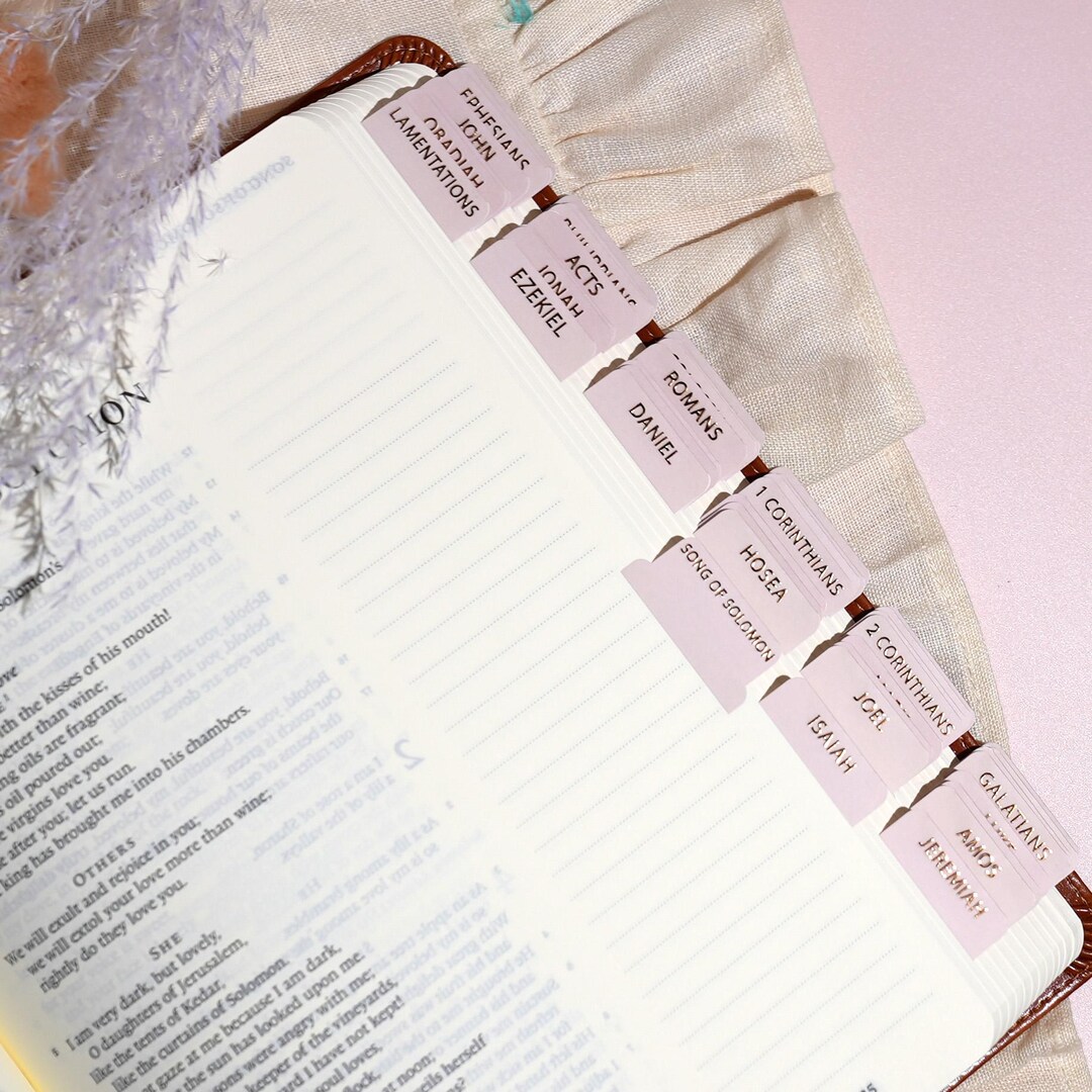 Whimsical - Rose Gold Foil Bible Tabs - Bible Journaling - Laminated ...