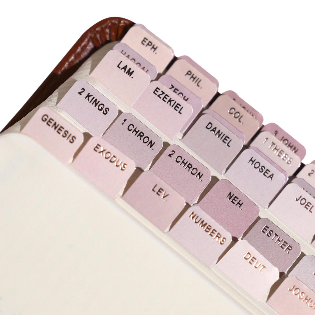 Mini Elevated - Rose Gold Foil Bible Tabs - Standard & Catholic ...
