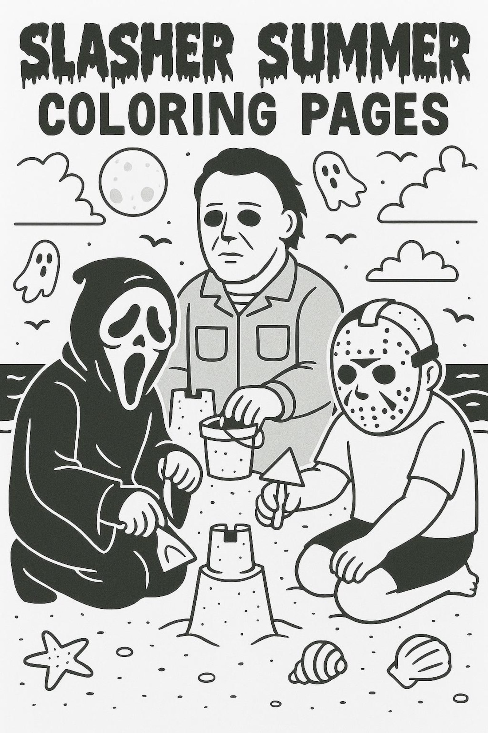 Slasher Summer: Horror Coloring Pages for Everyone! - Etsy