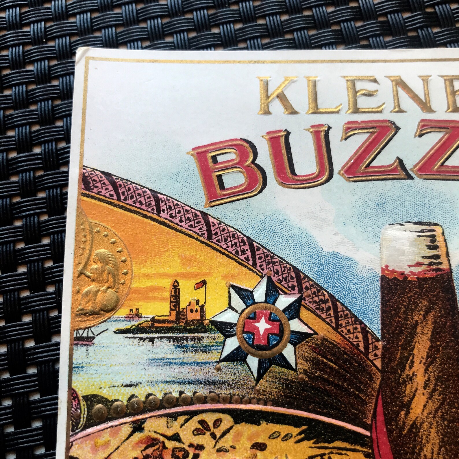 1920s Original KLENE'S BUZZER Brand Embossed Cigar Label, Antique Klene ...