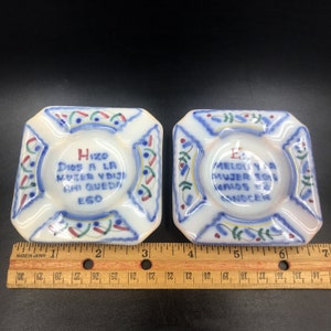 Vintage Spanish Figas Pottery Ashtrays: Proverbs & Sayings - Etsy