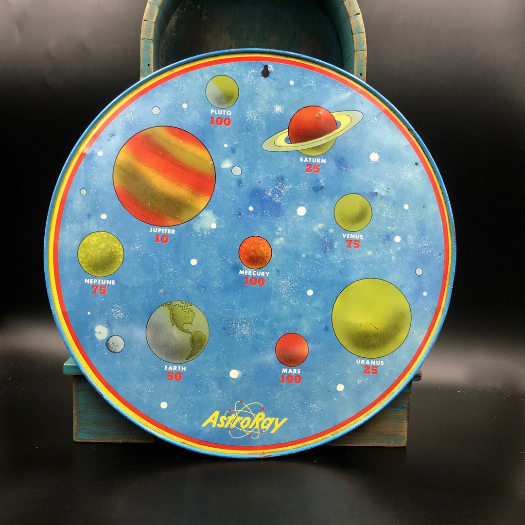 Vintage 1960s Astro Ray Metal Game Board: Mid Century Solar System Wall ...