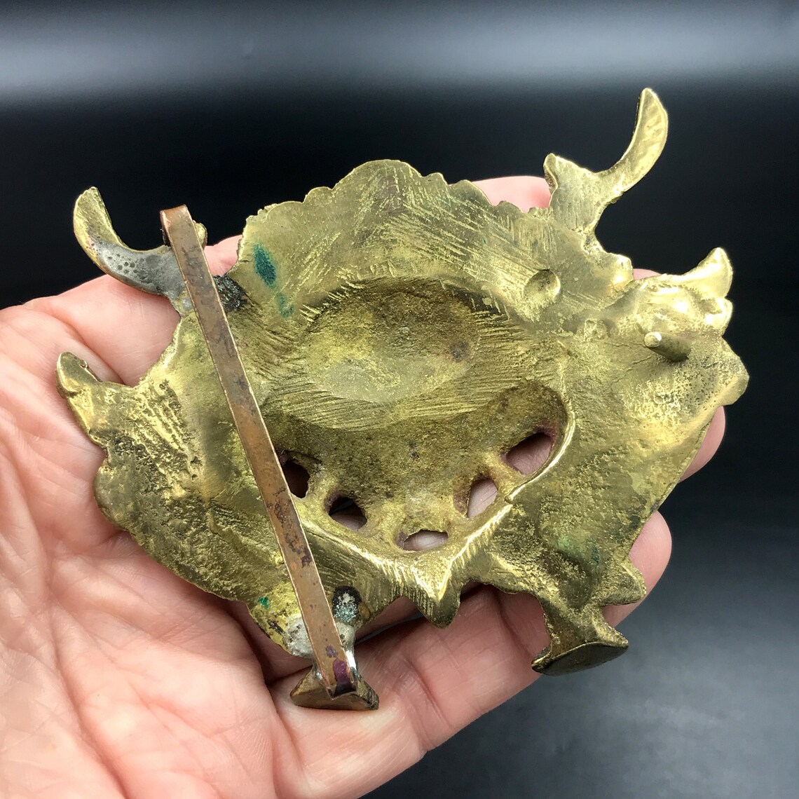 Vintage Brass Cheppu Belt Buckle: Himalayan Mythical Creature - Etsy