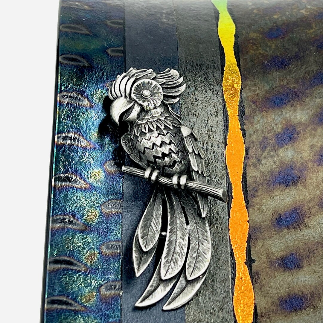 VTG Pewter Cockatiel Cockatoo Parrot Brooch, Silver Tone Metal Parrot ...