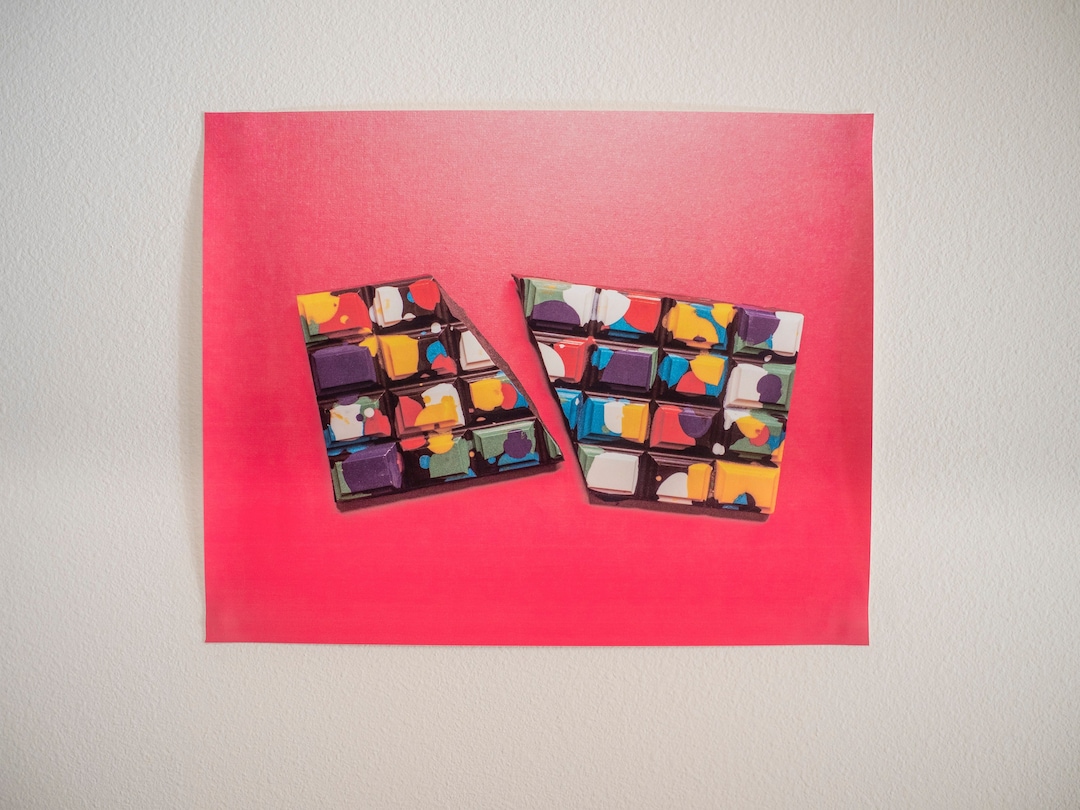 Art Print With Chocolate Bar Sweet Wall Art Dessert Home Decor 16x20in ...