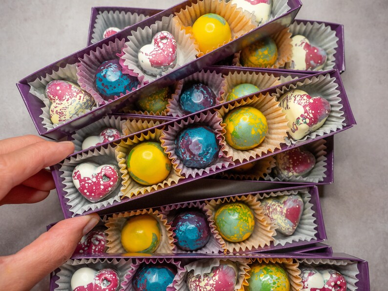 Chocolate Bon Bons Nut Butter & Fruit Jam 5 Pieces - Etsy