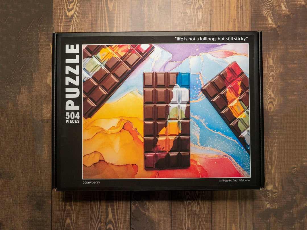 Chocolate Bar Jigsaw Puzzle: Strawberry Swirl, 504 Pieces - Etsy