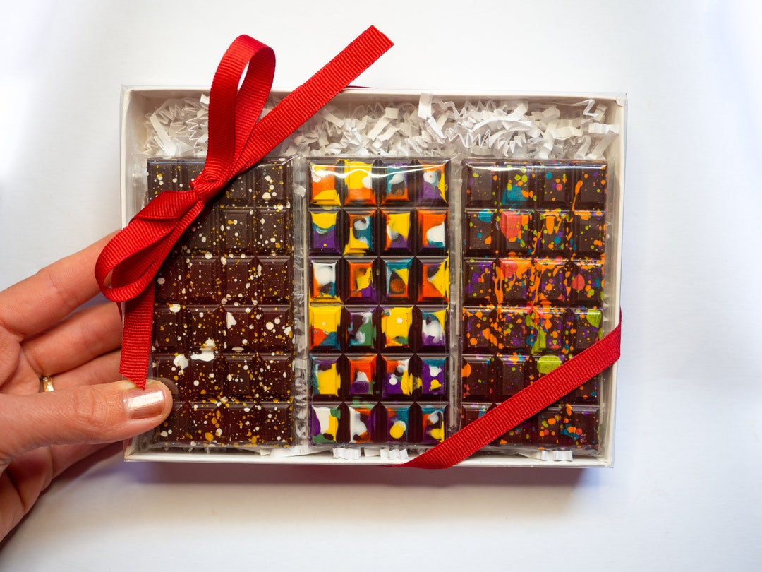 Chocolate Bar Gift Box Dark Chocolate Box Single Origin - Etsy