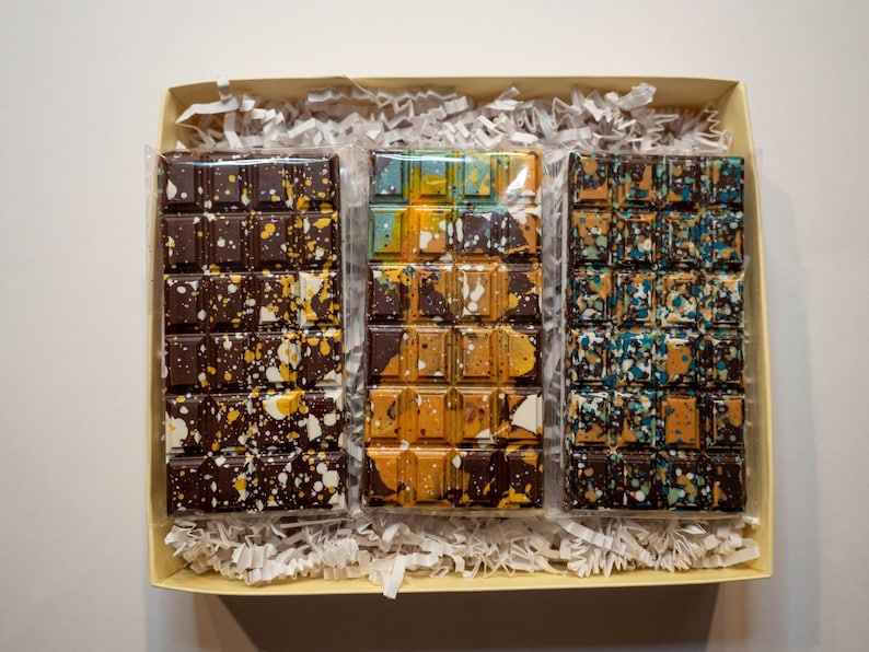 Handmade Vegan Chocolate Bar Gift Box: Coffee Shop Flavors - Etsy