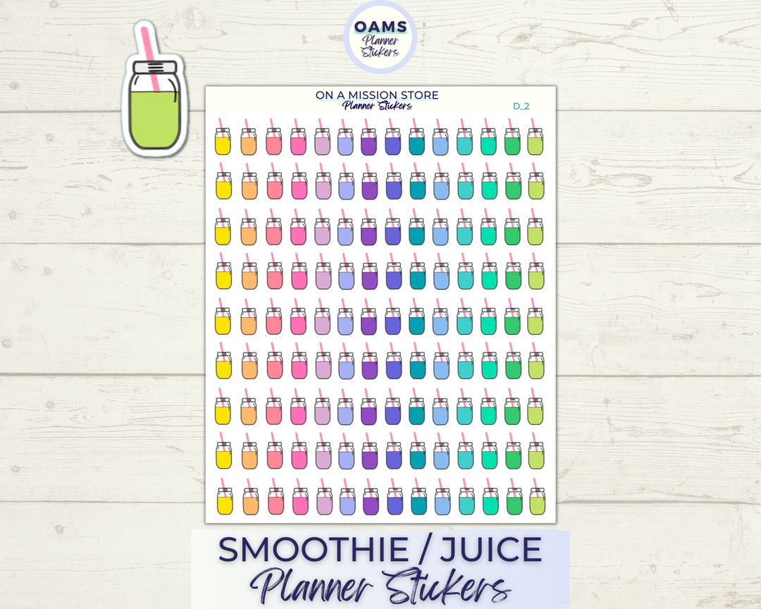 Smoothie Stickers, Juice Stickers, Drink Stickers, Smoothie Sticker ...