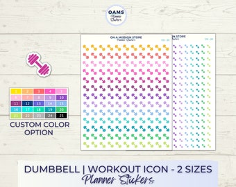 Weight Lifting Planner Stickers, Barbell Icon Stickers B141 - Etsy