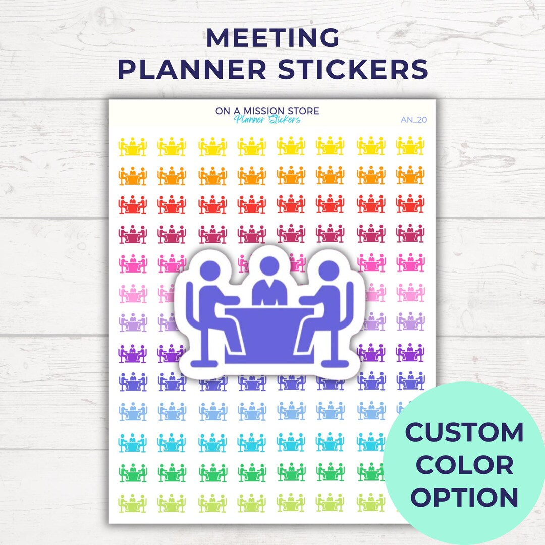 Meeting Stickers, Work Planner, Teacher Stickers, Functional Everyday ...