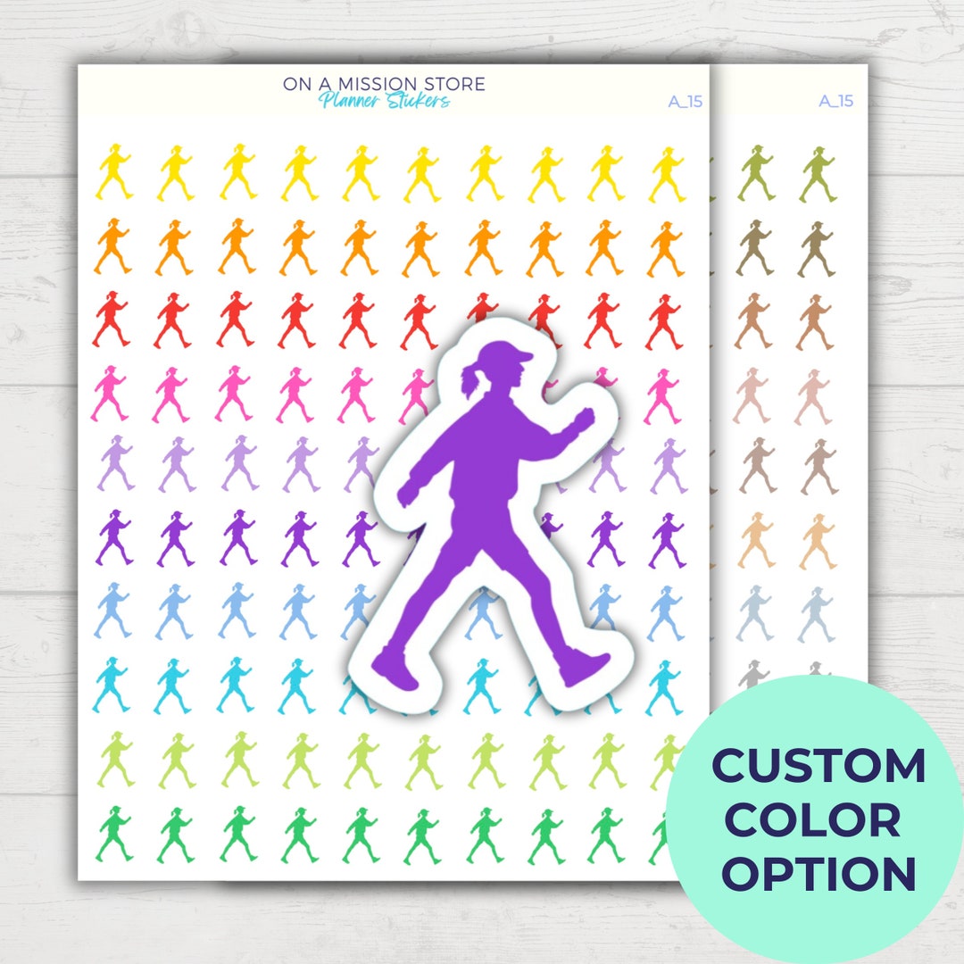 Walking Stickers, Go for A Walk Stickers, Walking Icon, Exercise ...
