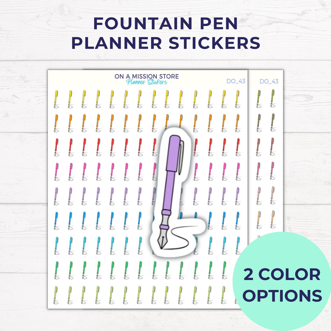 Fountain Pen Stickers, Writing Stickers, Journaling Stickers, Work ...