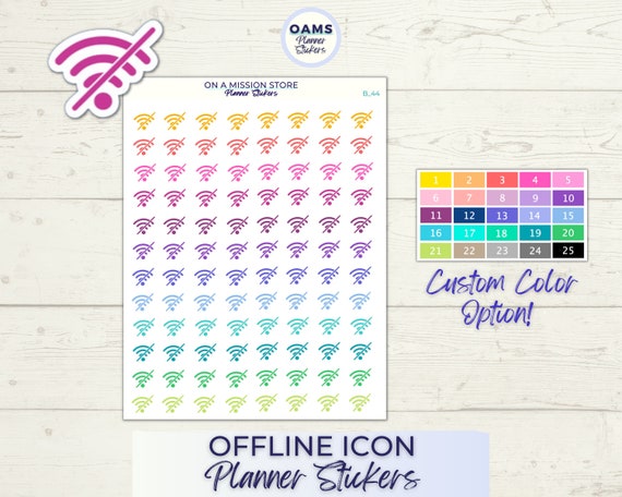 Offline Icon Stickers Mental Health Stickers Digital Detox | Etsy