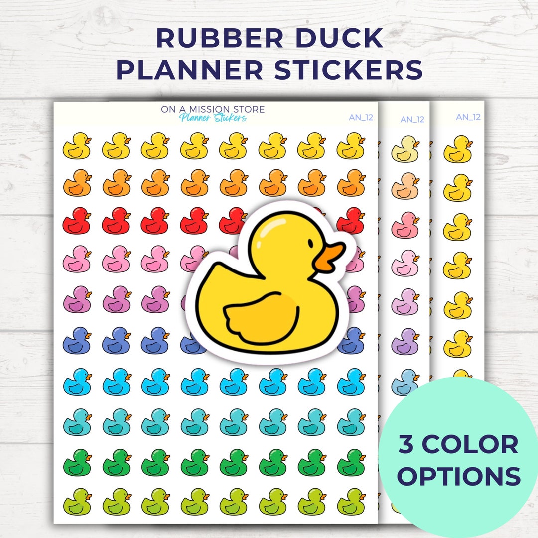 Yellow Rubber Duck Stickers, Bath Time, Bubble Bath, Mom Planner ...