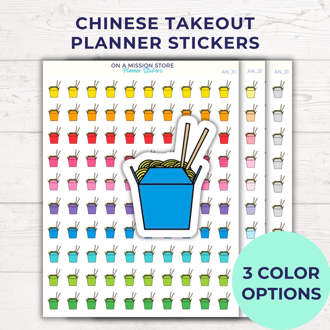 Chinese Take-out Stickers, Takeout Stickers, Fast Food, Takeaway ...