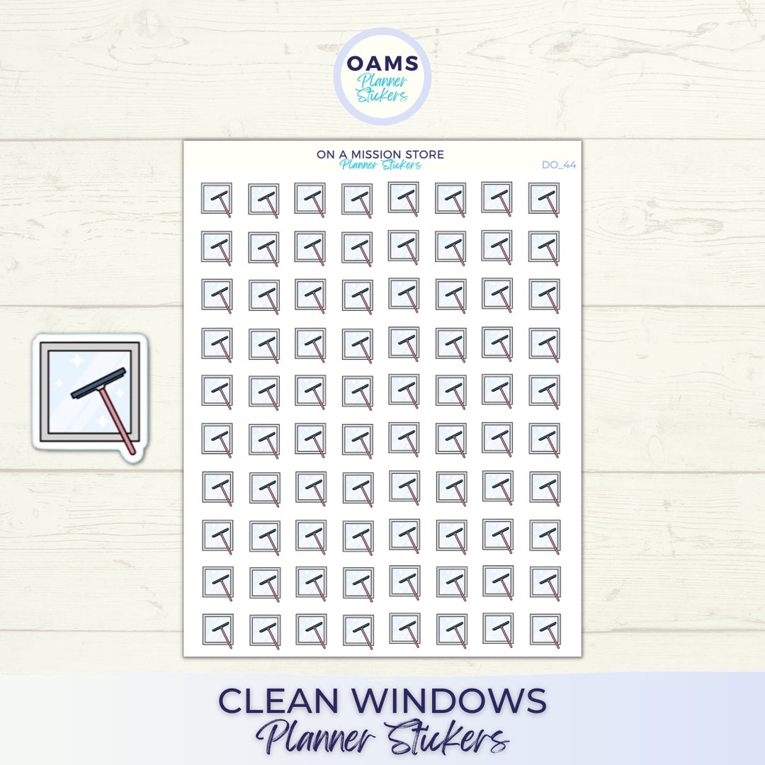 Clean Window Stickers, Cleaning Stickers, Household Stickers, Spring ...