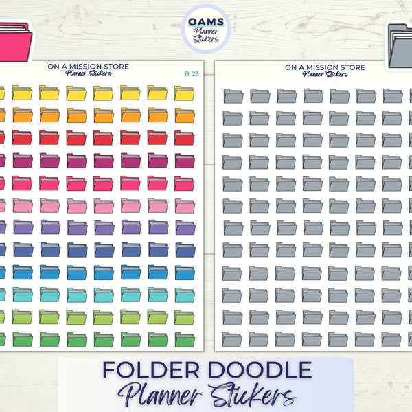 File Folder Stickers - Etsy