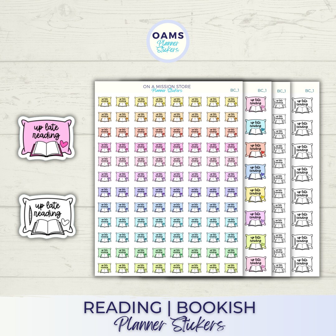 Book Sticker, Bookish Sticker, Reading Stickers, Book Journal Stickers ...