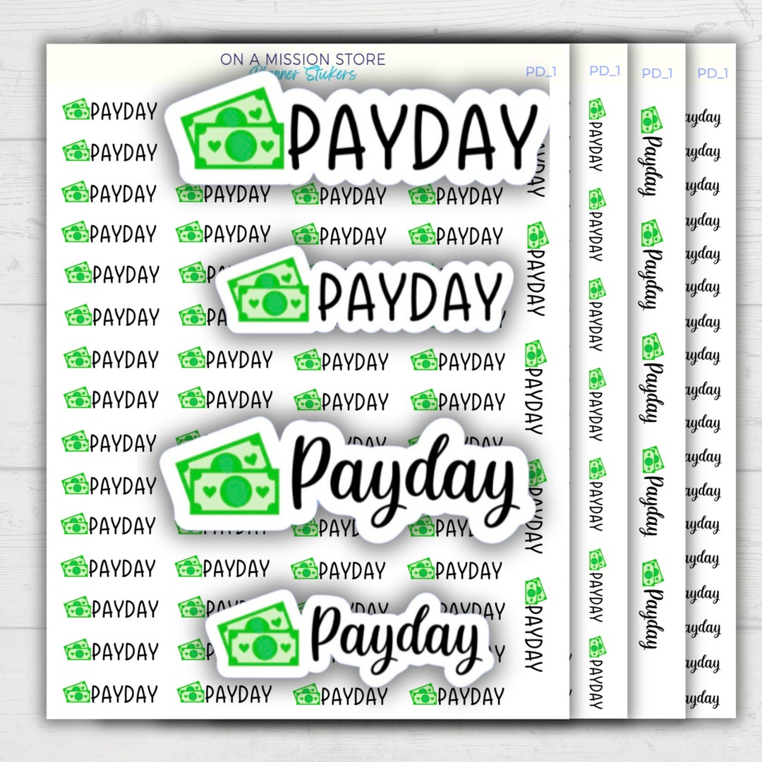 Payday Stickers, Money Stickers, Dollar Stickers, Euro Stickers, Bill ...