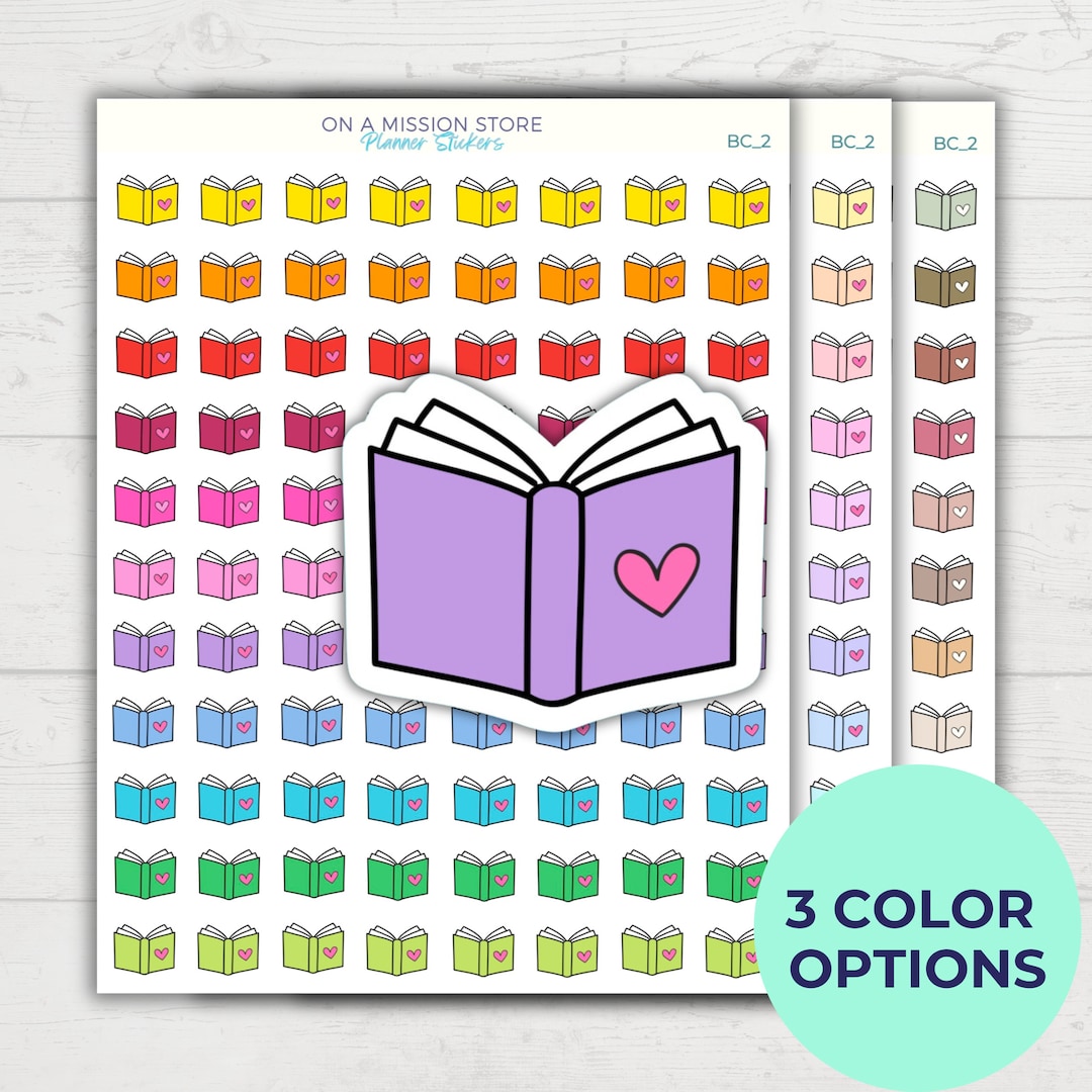 Reading Stickers, Open Book Sticker, Bookish Stickers, Reading Time ...