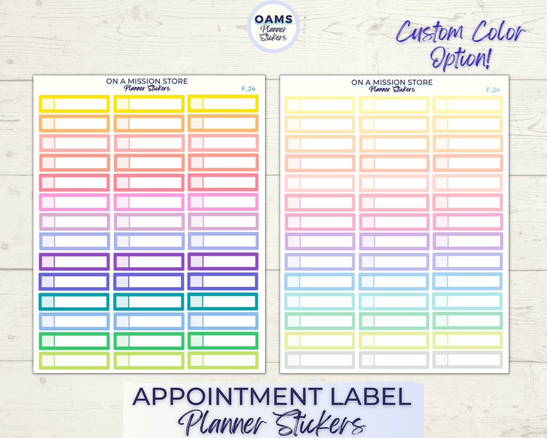 Appointment Label Planner Stickers, Label Icon Stickers, Appointment ...