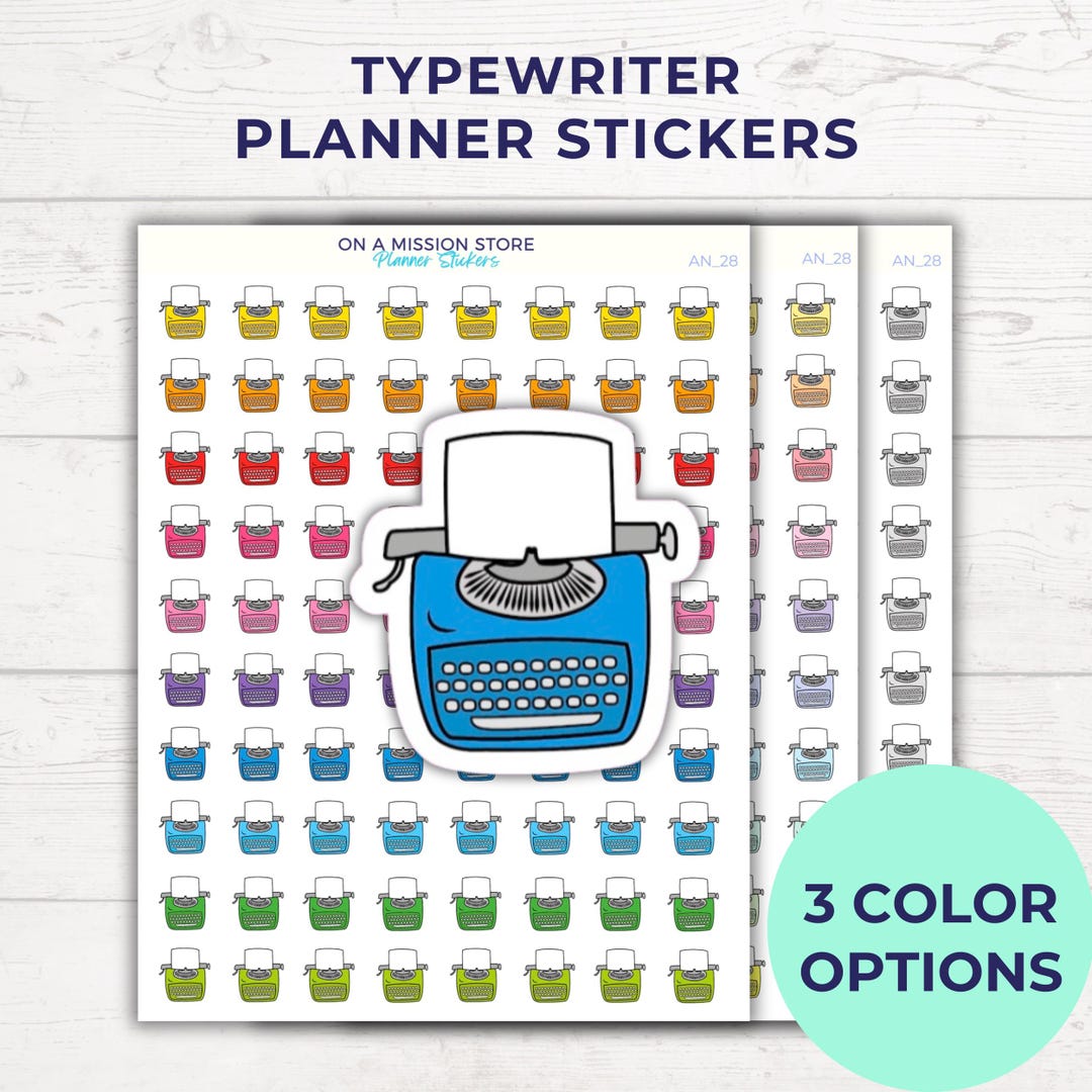 Typewriter Stickers, Writing Stickers, Writer Stickers, Literary ...
