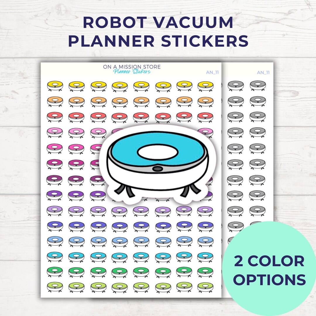 Robot Vacuum Stickers, Clean Floors, Cleaning Planner, Household Chore ...