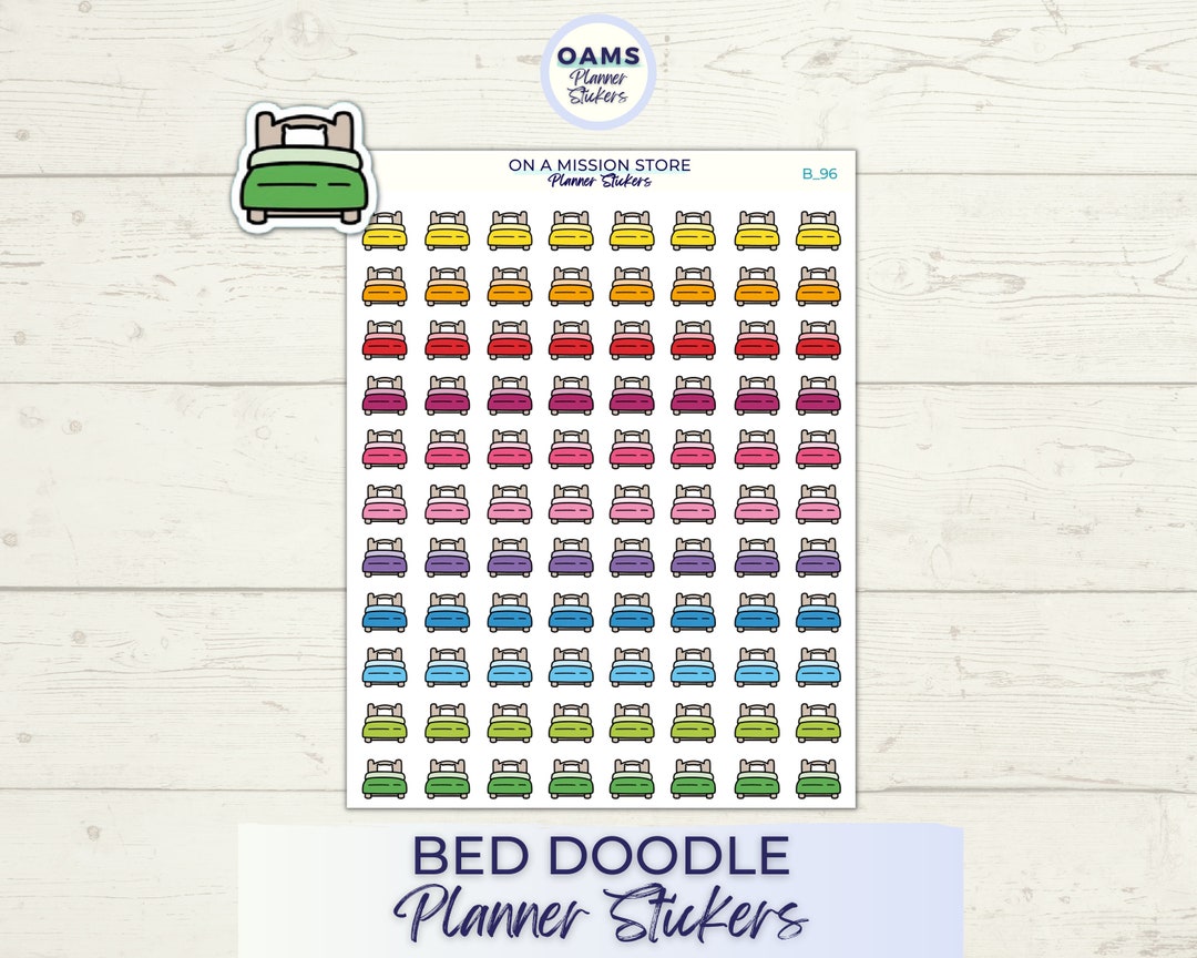 Bed Stickers, Bed Doodle Stickers, Chores Stickers, Change Sheets ...