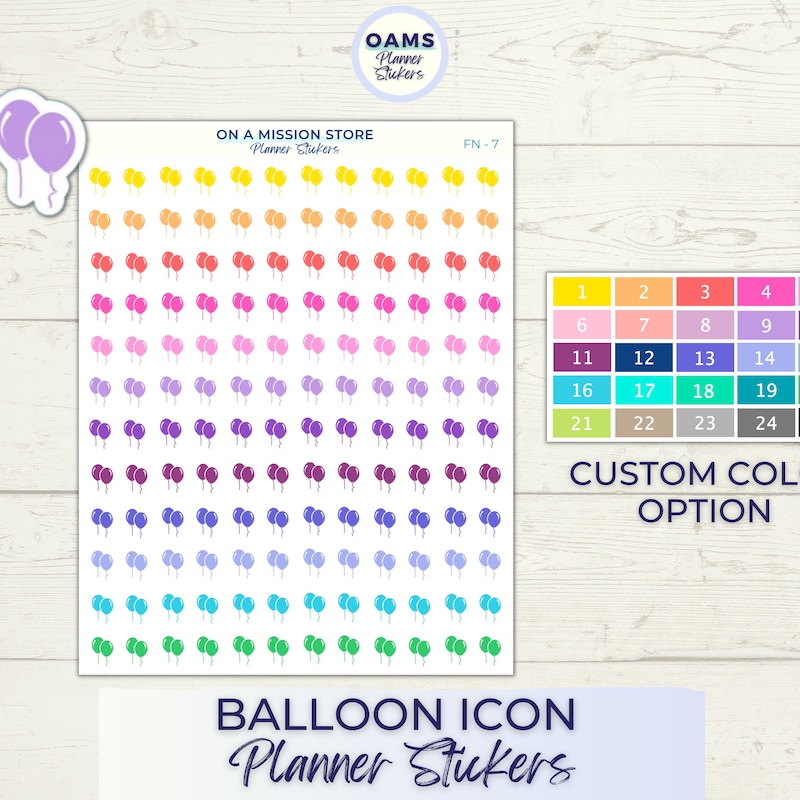 Balloon Stickers - Etsy