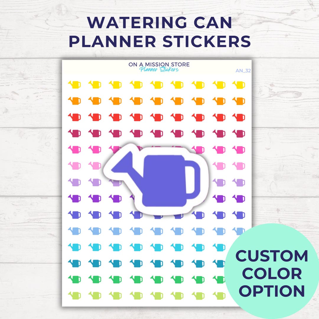 Watering Can Stickers, Gardening Stickers, Plant Care, Plant Lover Gift ...