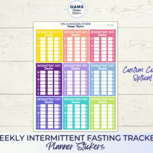 Intermittent Fasting Tracker Planner Stickers, Intermittent Fasting ...