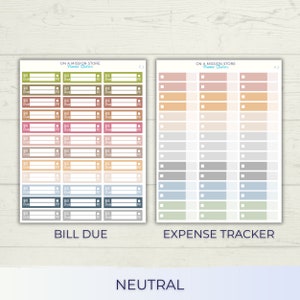 Bill Due Sticker, Bill Tracker, Expense Tracker, Budget Stickers, Pay ...
