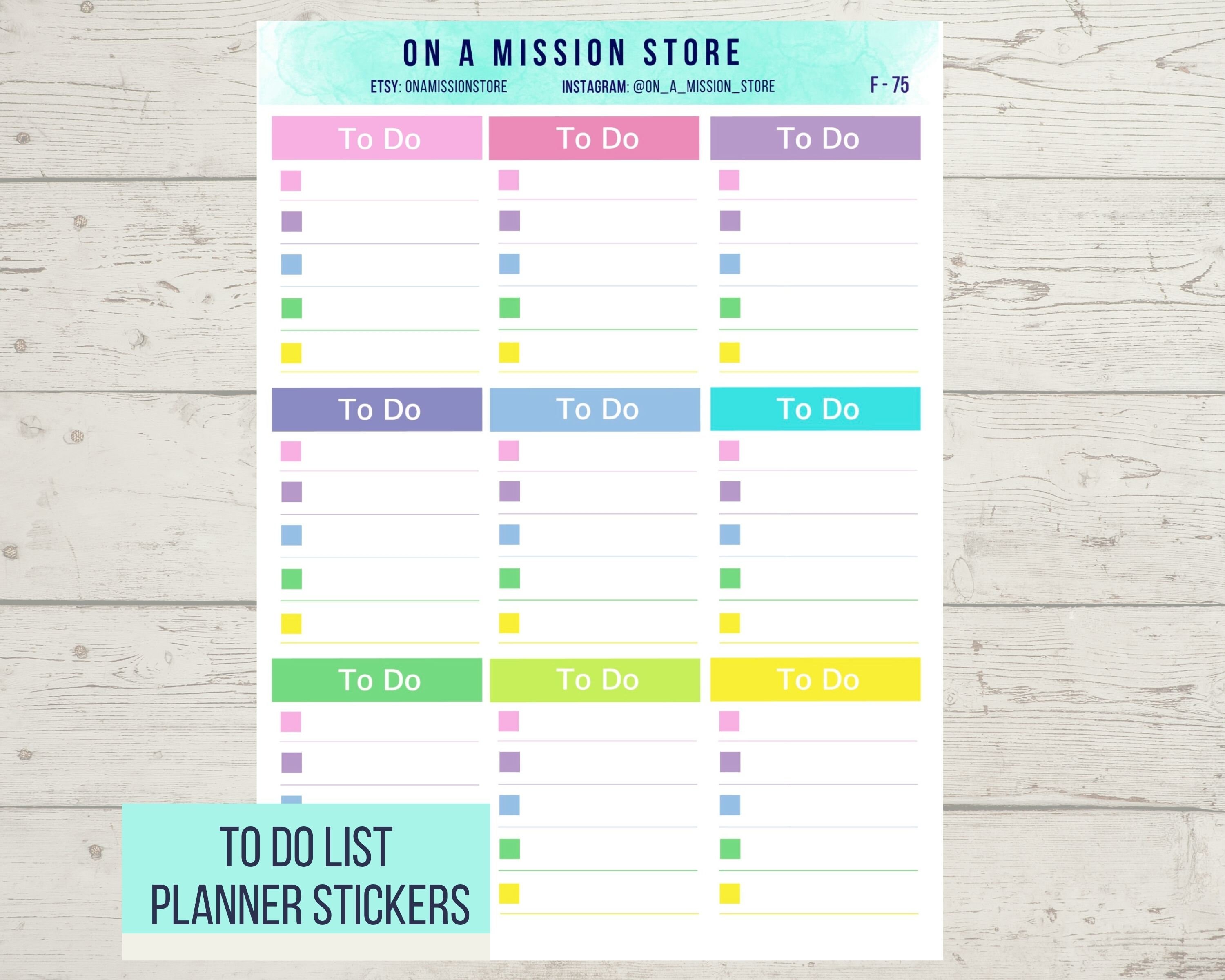 To Do Stickers Checklist Stickers To Do Sticker Reminder | Etsy