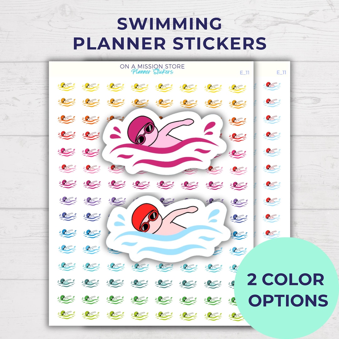 Swimming Stickers, Swim Practice Stickers, School Sticker, Health ...