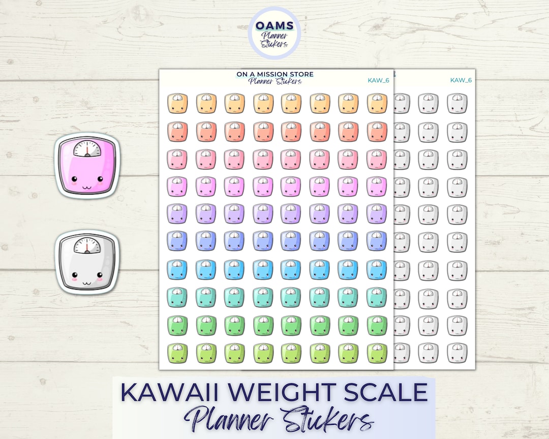 Weight Loss Stickers, Fitness Stickers, Weight Tracker, Health Sticker ...