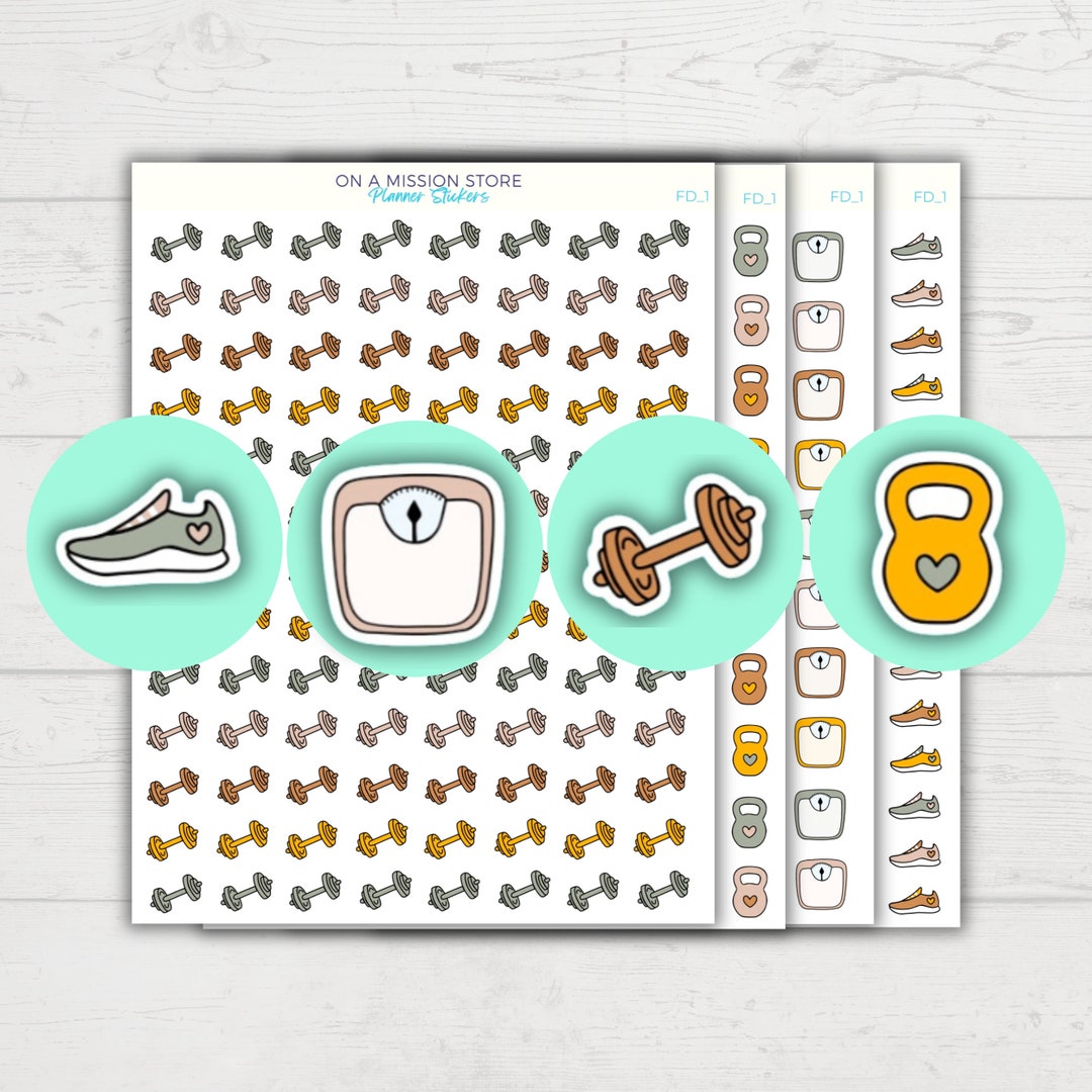 Exercise Stickers, Workout Stickers, Fitness Stickers, Health, Gym ...