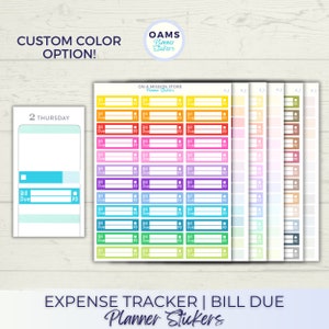 Bill Due Sticker, Bill Tracker, Expense Tracker, Budget Stickers, Pay ...