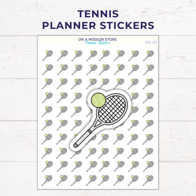 Tennis Stickers - Etsy