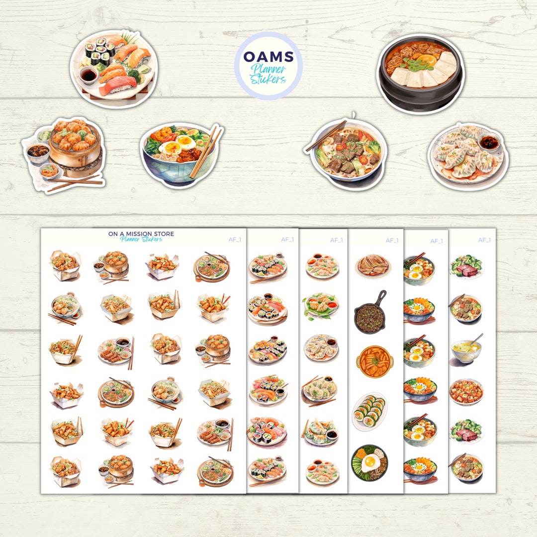 Asian Food Stickers, Japanese Ramen, Korean Kimbap, Chinese Comfort ...