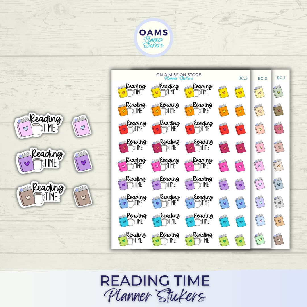 Reading Stickers, Book Icon Stickers, Bookish Stickers, Study, Reading ...