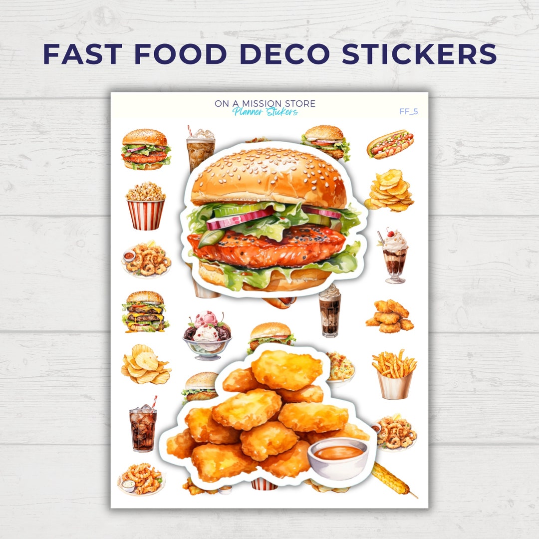 Fast Food Stickers, Comfort Food, Junk Food, Food Journal, Meal Planner ...