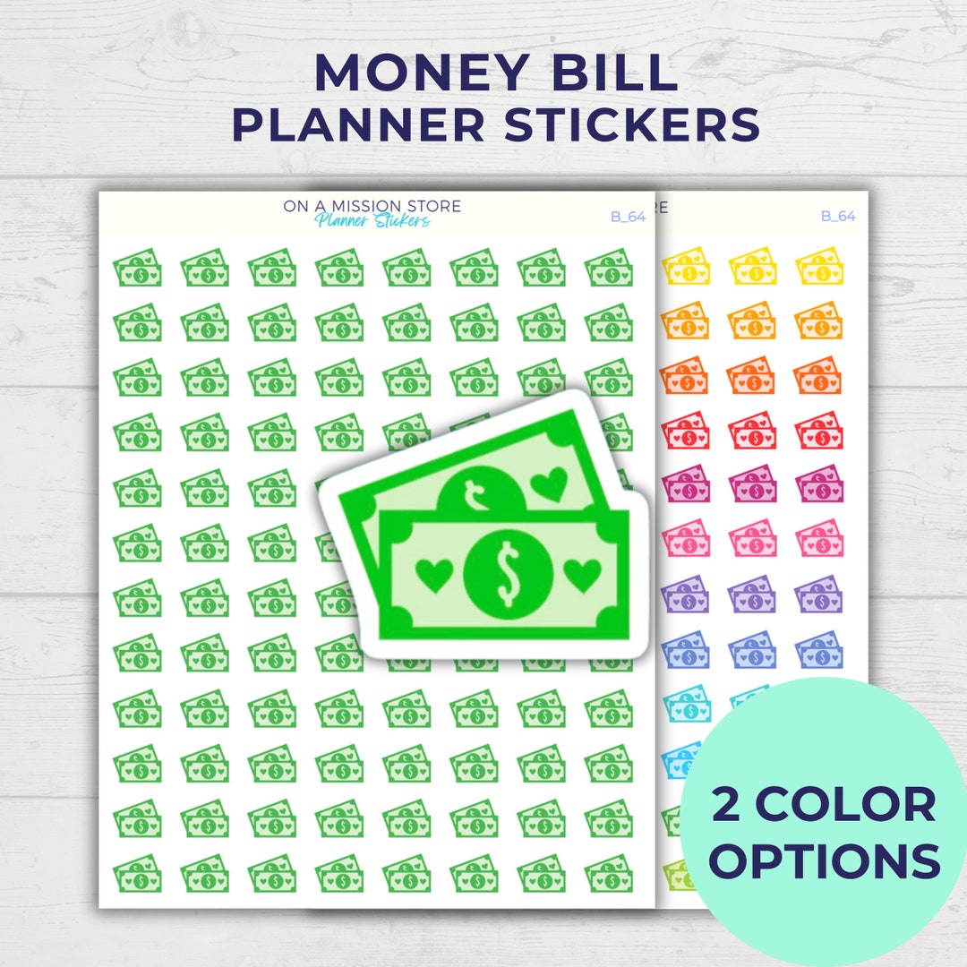Money Bill Planner Stickers, Expense Tracker, Budgeting, Payment ...
