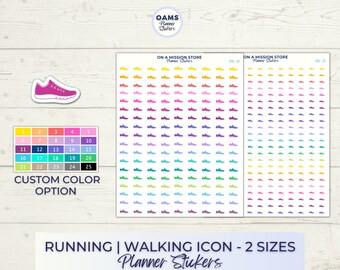 36 Workout Quarter Box Planner Stickers, Fitness Erin Condren Life ...